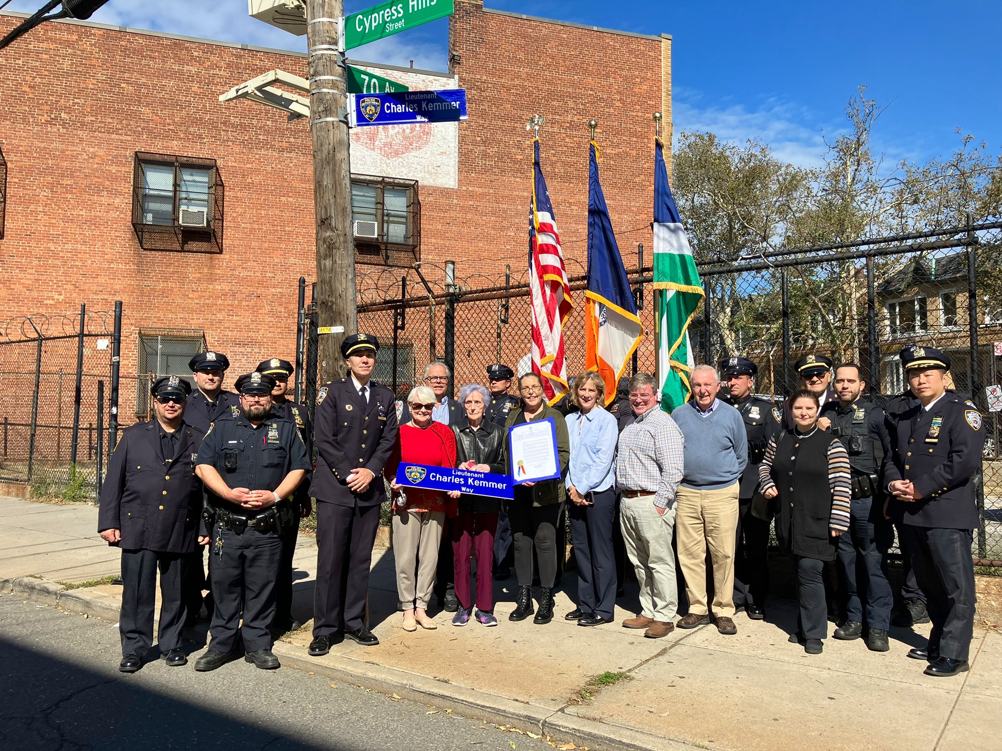 JPCA co-sponsors street co-namings for fallen NYPD officers - The Juniper Park Civic Association