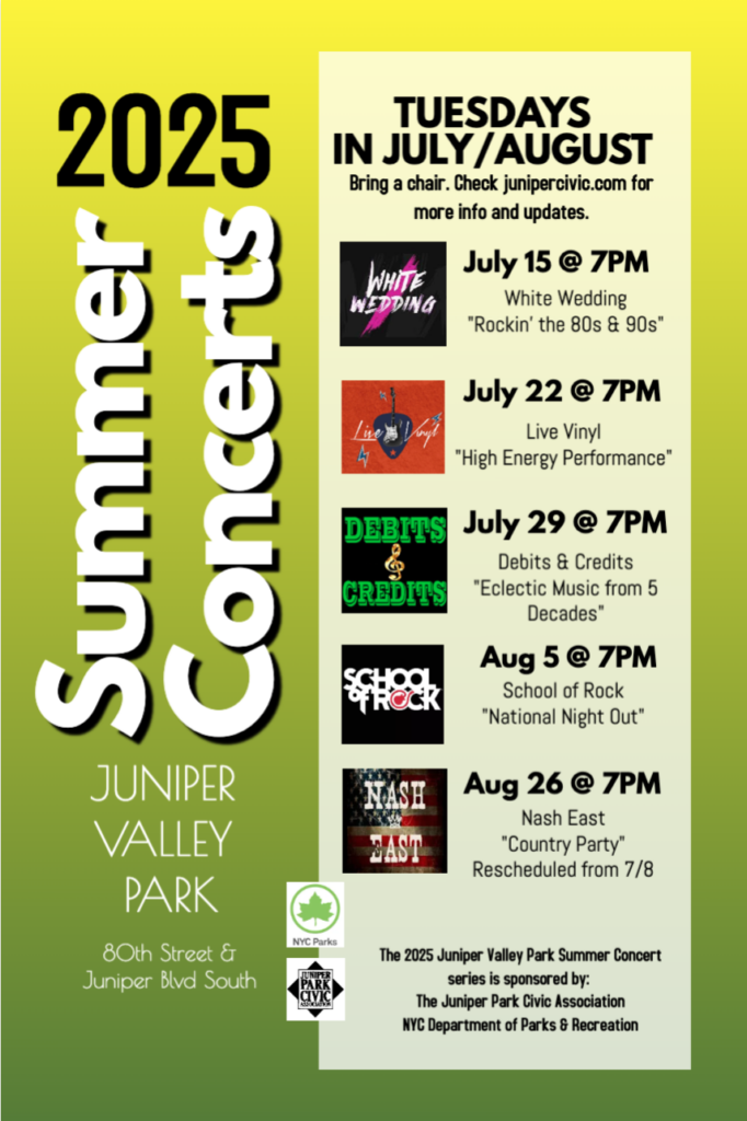 JPCA Juniper Valley Park Summer Concerts - The Juniper Park Civic ...